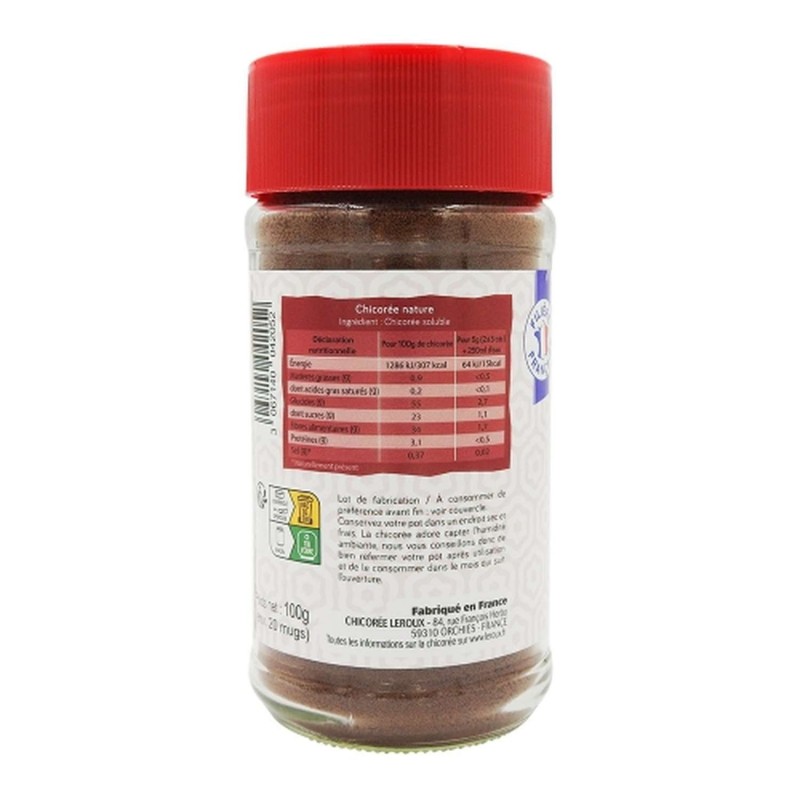 Chicorée nature soluble - Pot 100g