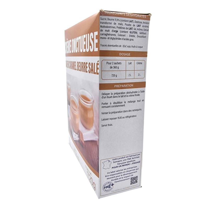 Lot 9x Préparation pour crème saveur caramel beurre salé - 2 paquets de ...