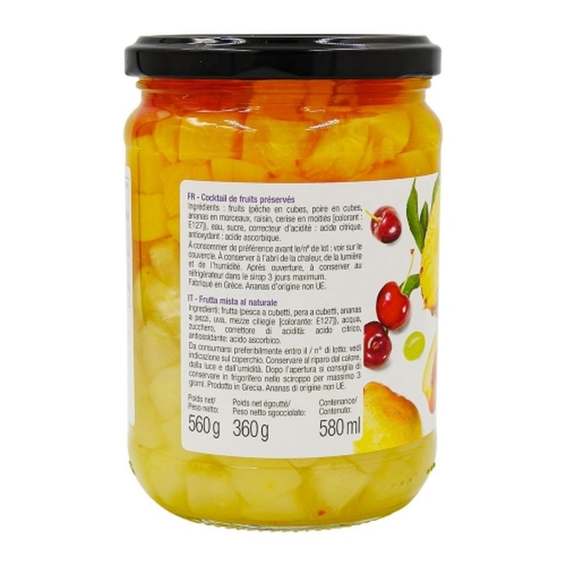 Cocktail de fruits au sirop léger - pot 560g