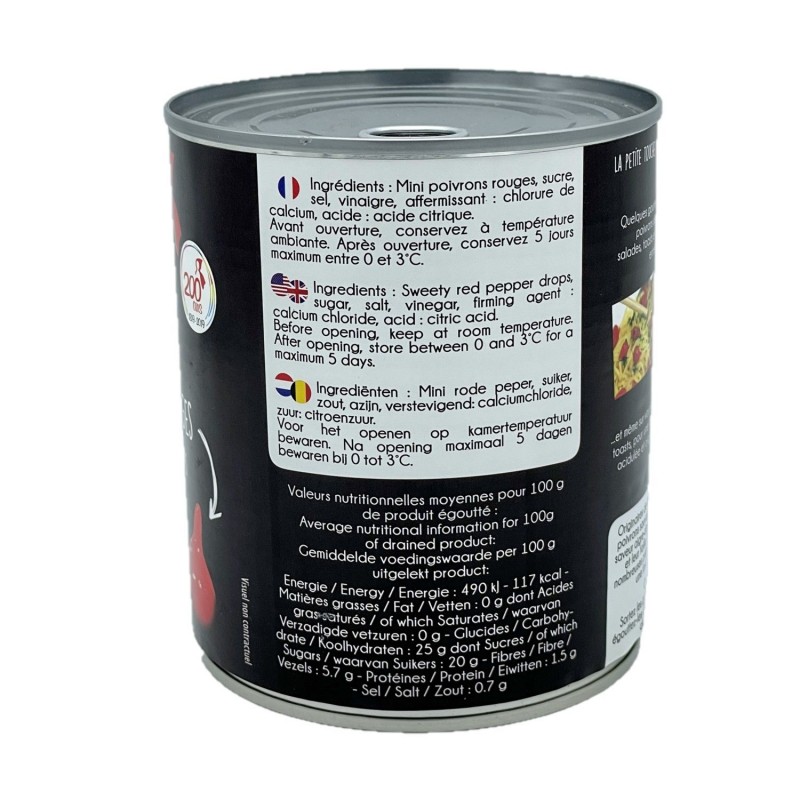 Goutte de poivron rouge - Boîte 850ml