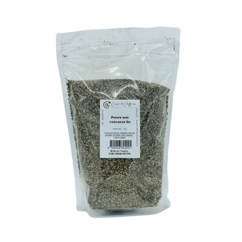 Lot 2x Poivre noir concassé fin - Sachet 1kg